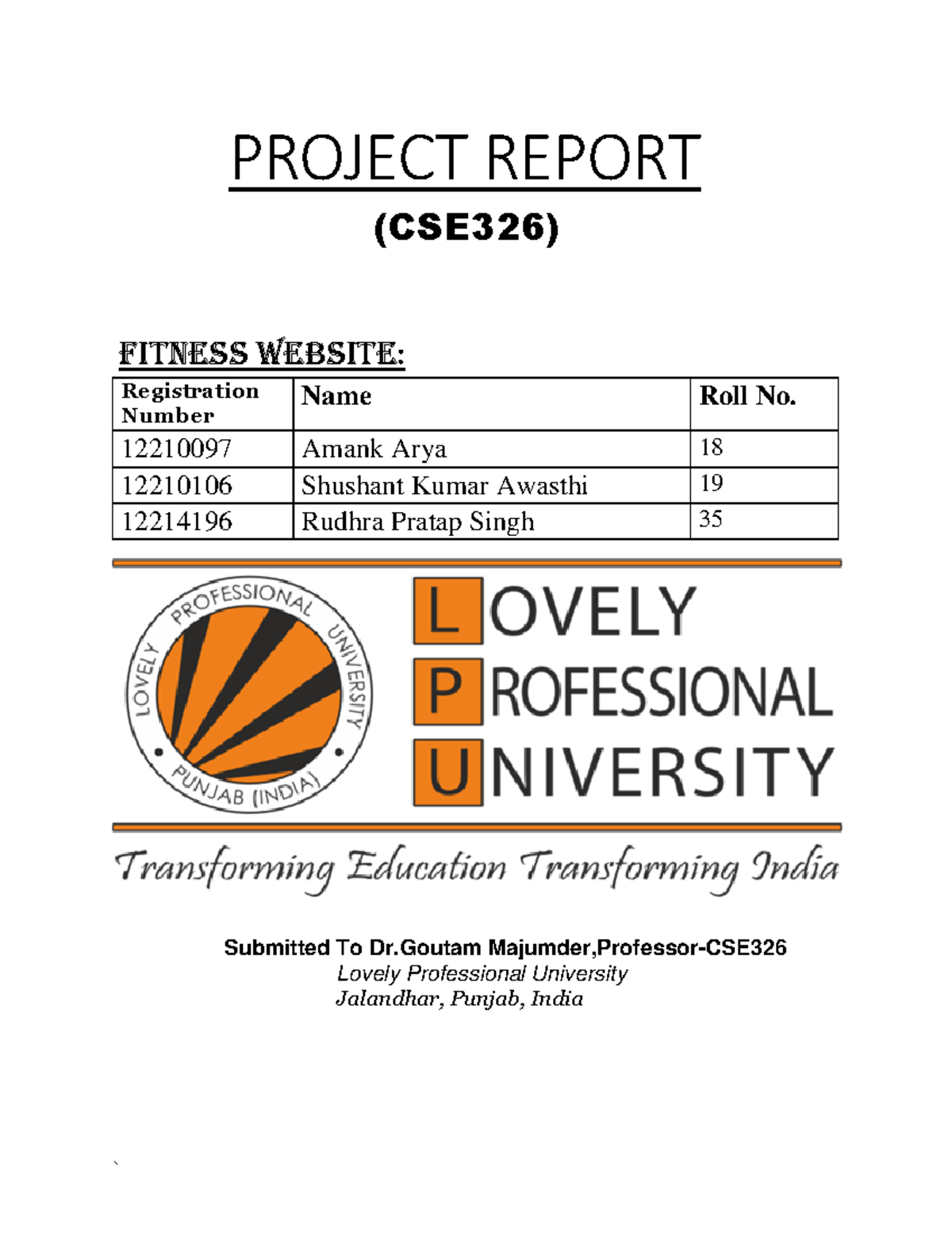 HTML Final Report - INDIAN CULTURE HISTORY - PROJECT REPORT (CSE326 ...