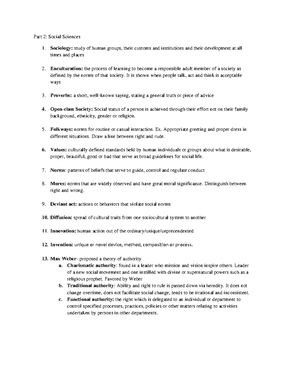 Social Science - soc sci reviewer - Part 2: Social Sciences Sociology ...