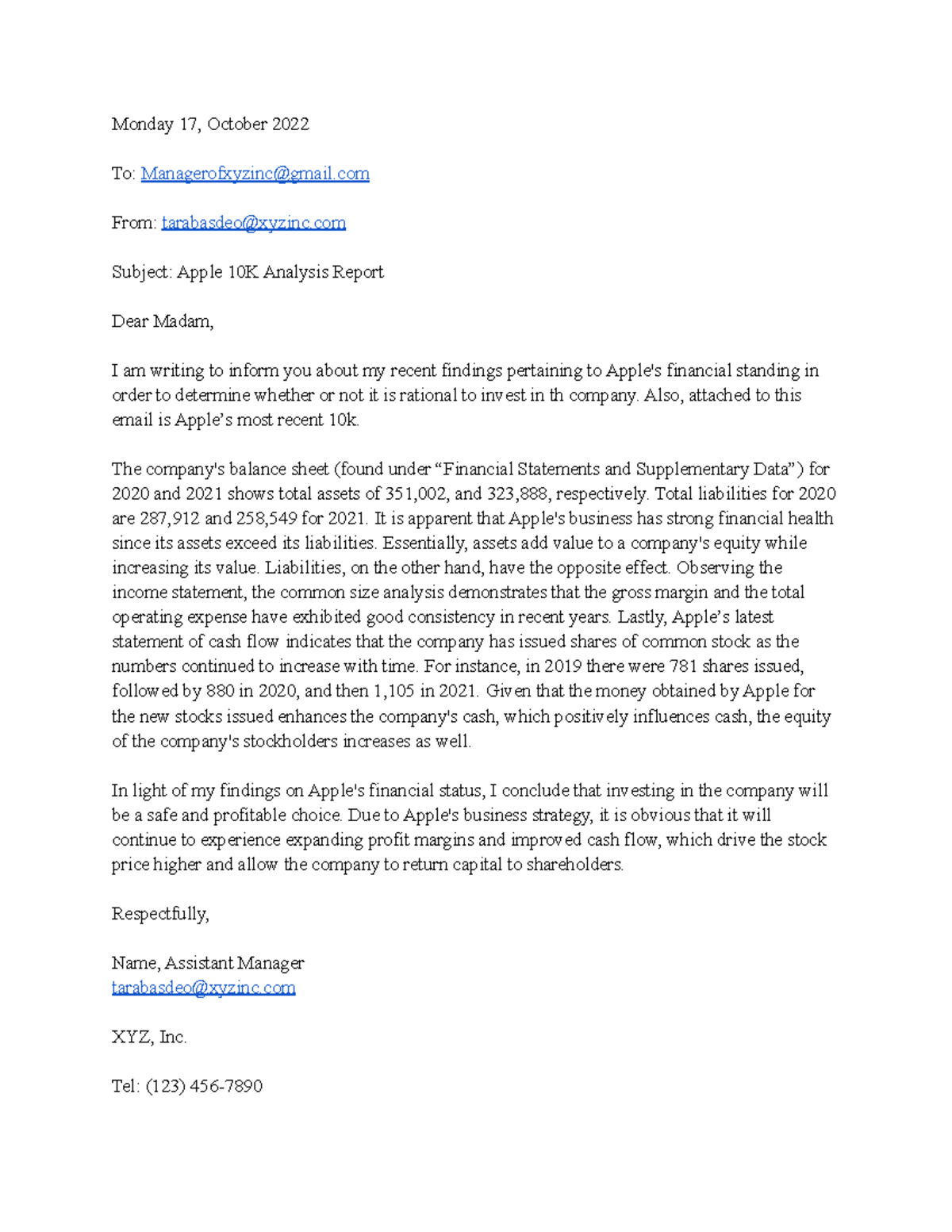 10K Report - This is the social media assignment from COM 2020 ...