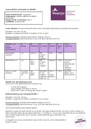 Les 5 verzorgen rode wond - Les 5 verzorgen rode wond Hoofddoel De ...