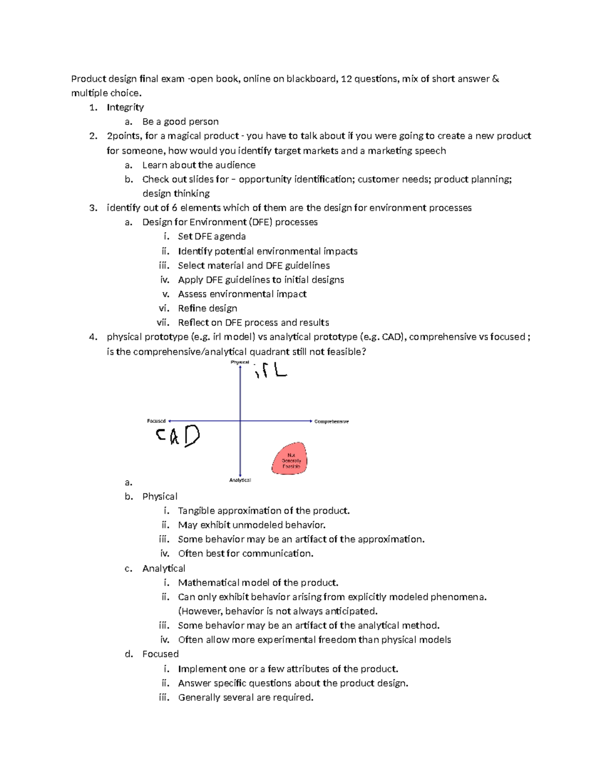 Final Exam Study - Product design final exam -open book, online on ...