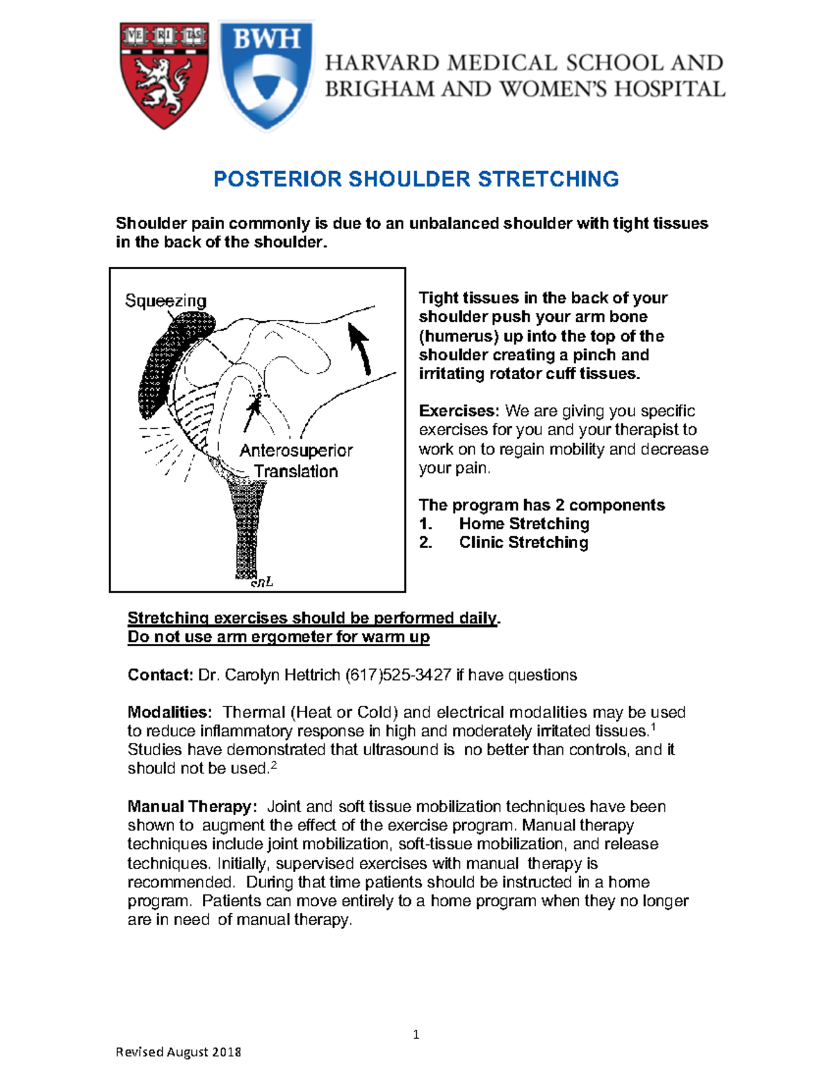 Posterior-Capsular-Stretching - 1 Revised August 2018 POSTERIOR ...