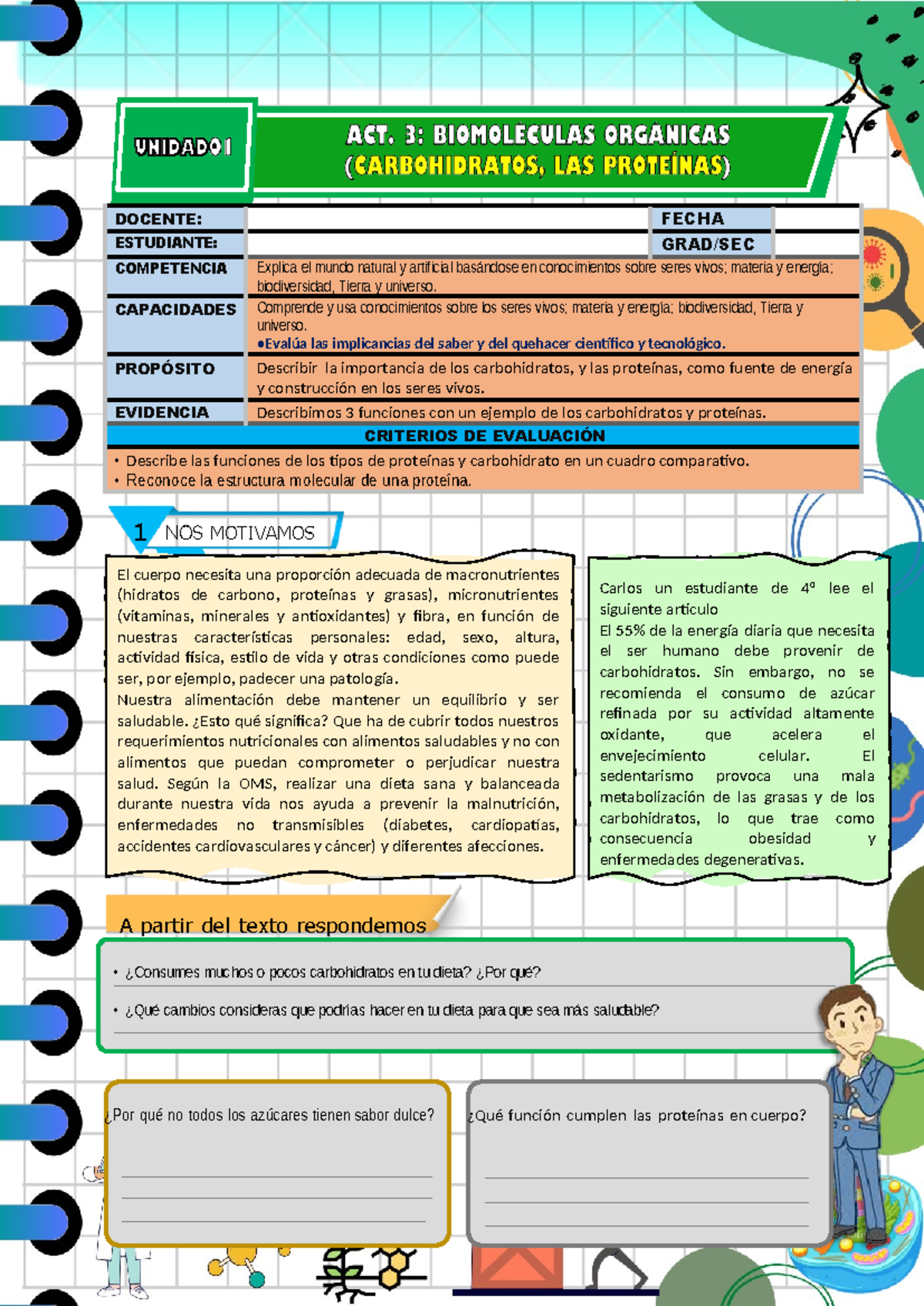 C4º ACT 3-CYT-U1 - BONITOS MATERIALES - el DOCENTE: FECHA ESTUDIANTE: GRAD/SEC COMPETENCIA ...