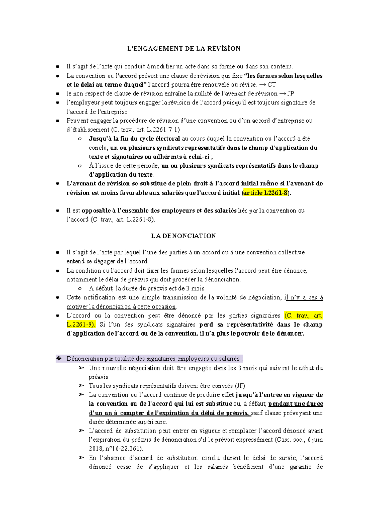Fiches RCT - révision de la convention - L'ENGAGEMENT DE LA RÉVİSİON Il ...