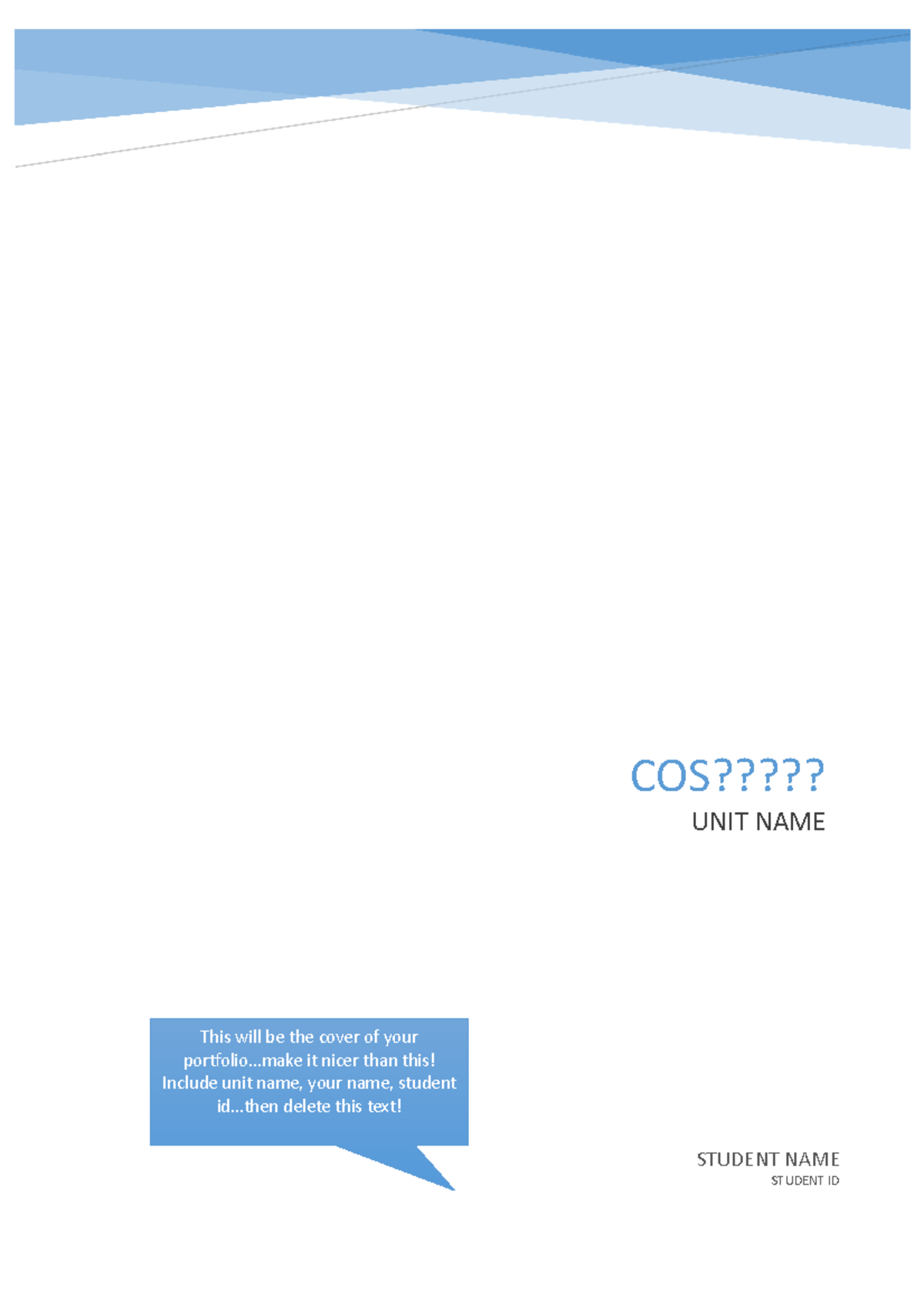 Learning Summary Report Template - COS20007 - Swinburne - Studocu