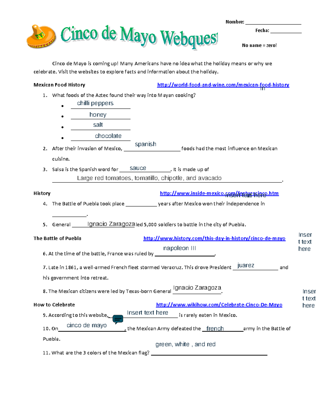 Aliyah BOBO - Cinco de Mayo-Webquest Version - Cinco de Mayo is coming ...