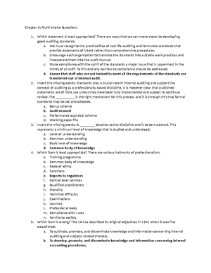 Inventory CUT OFF AND Substantive Tests - Audting Theory - Studocu