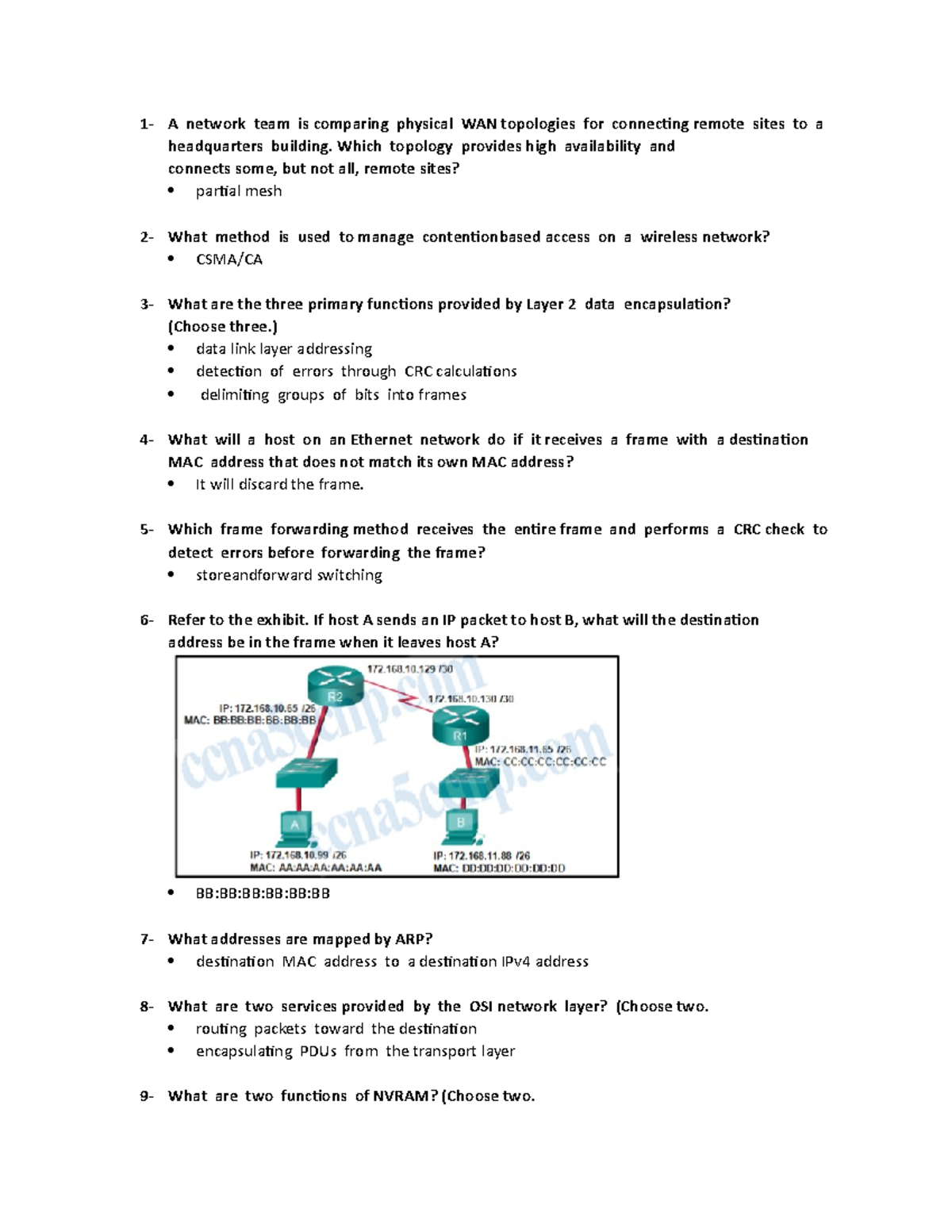 Ccna Part 20 Ccna Cisco Materials 1 A Network Team Is Comparing Physical Wan Topologies For