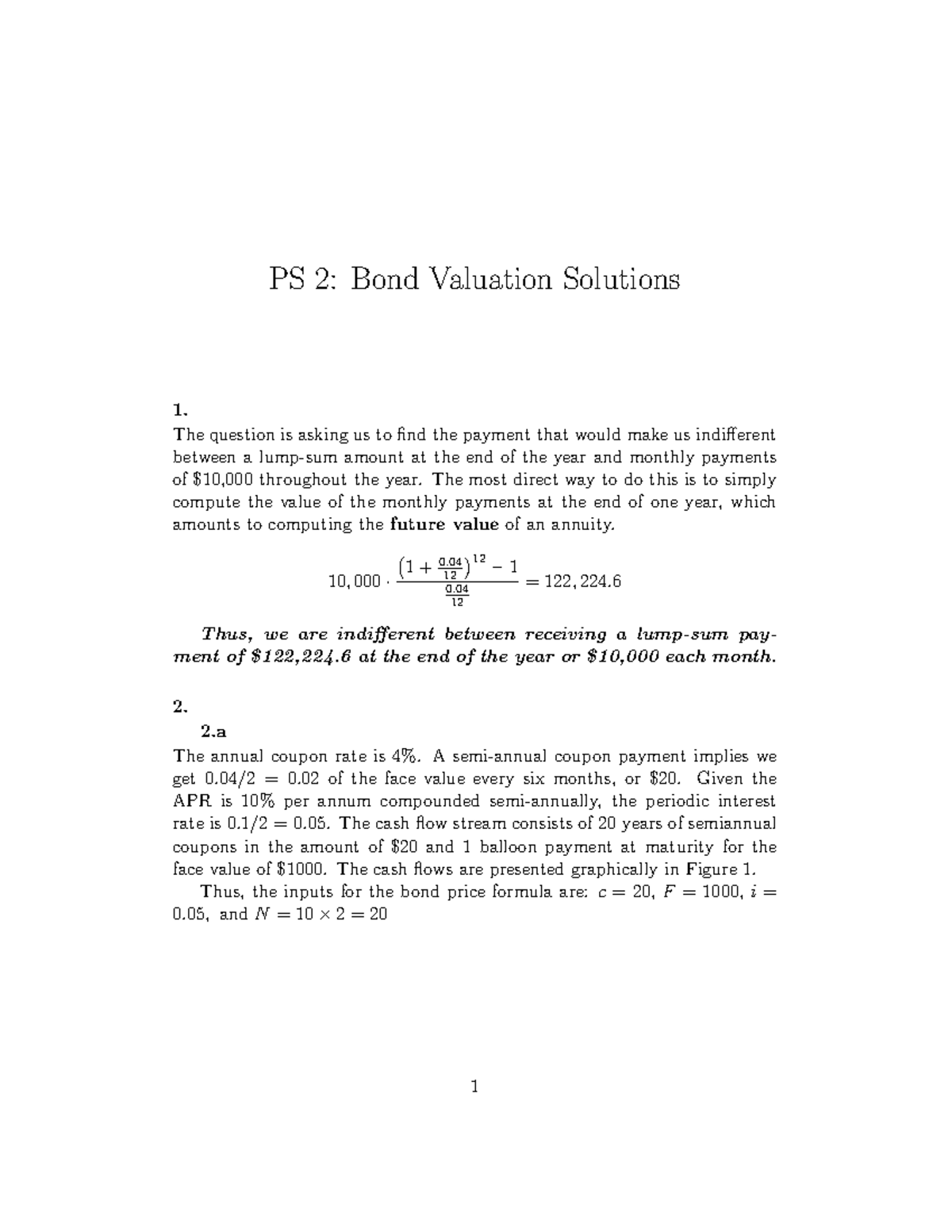 Ps2Solutions 2022-10-25 16 56 13 - PS 2: Bond Valuation Solutions 1 ...