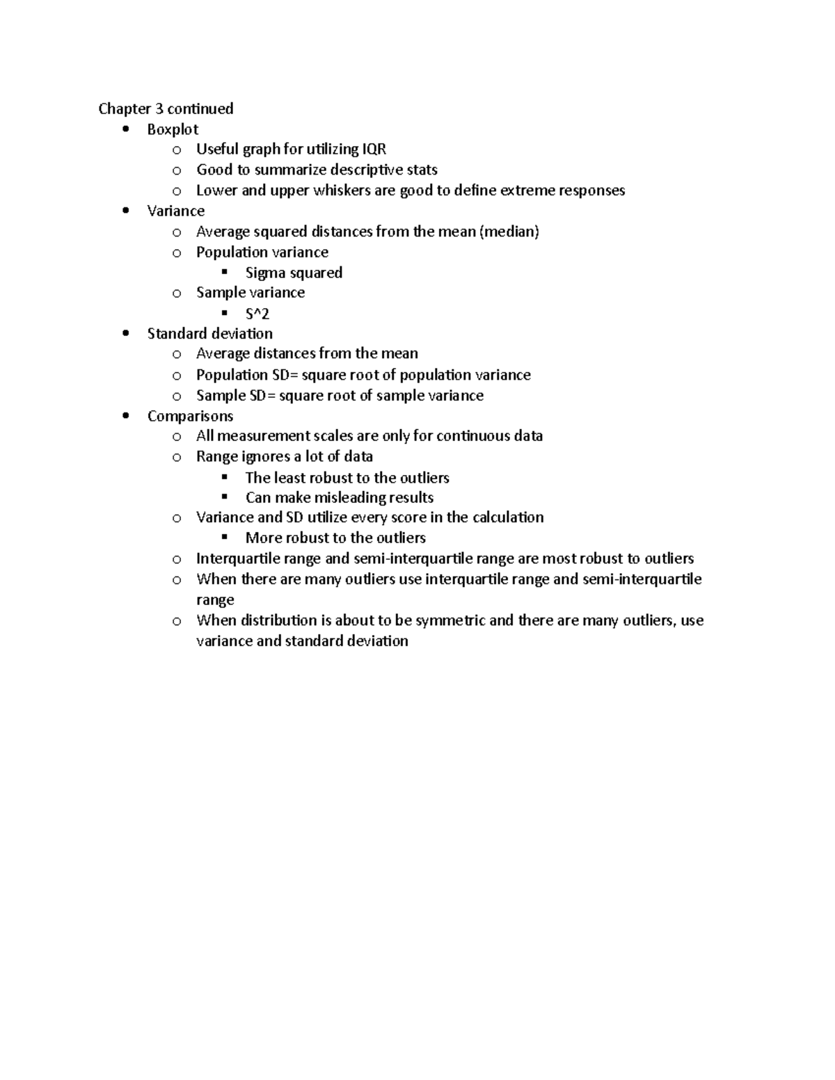 Chapter 3 continued - Lecture notes 5 - Chapter 3 continued Boxplot o ... Chapter 3 continued - Lecture notes 5 - Chapter 3 continued Boxplot o ...