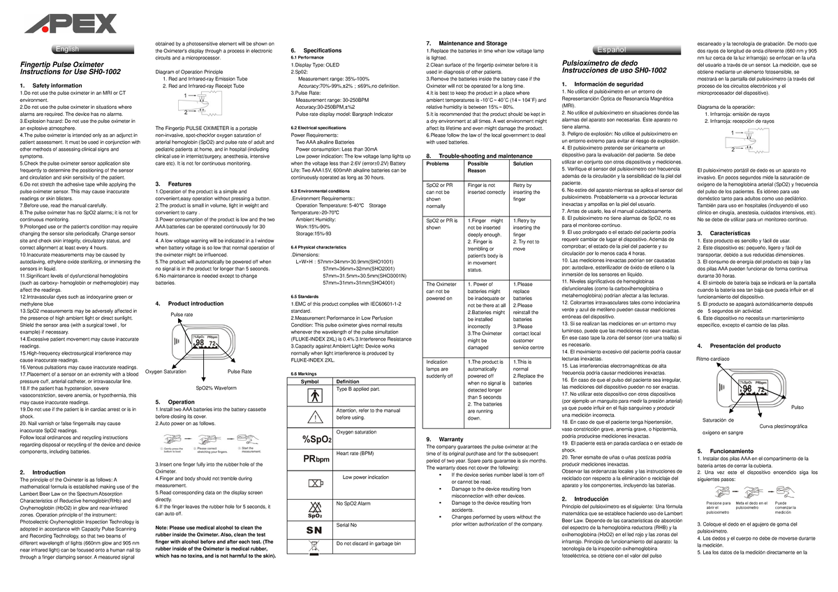 Manual pulsi dedo sh0 - Información para mejor nivel académico ...