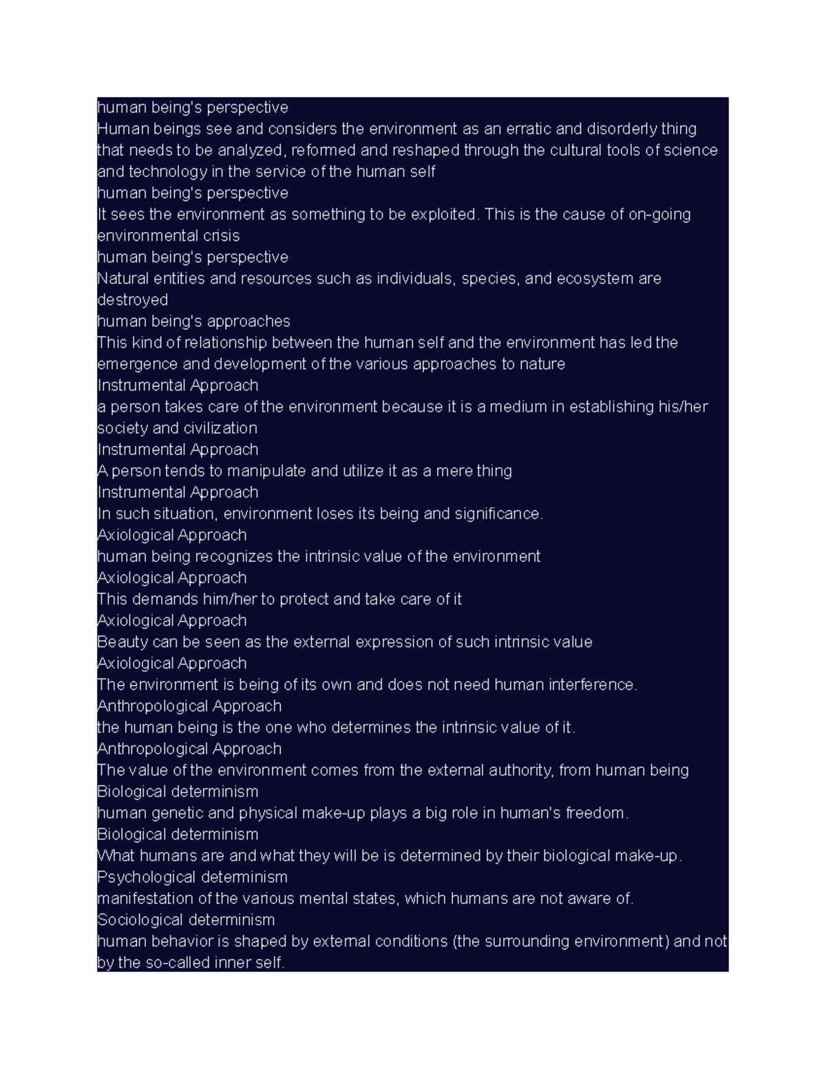 Human being's perspective - human being's perspective Human beings see ...