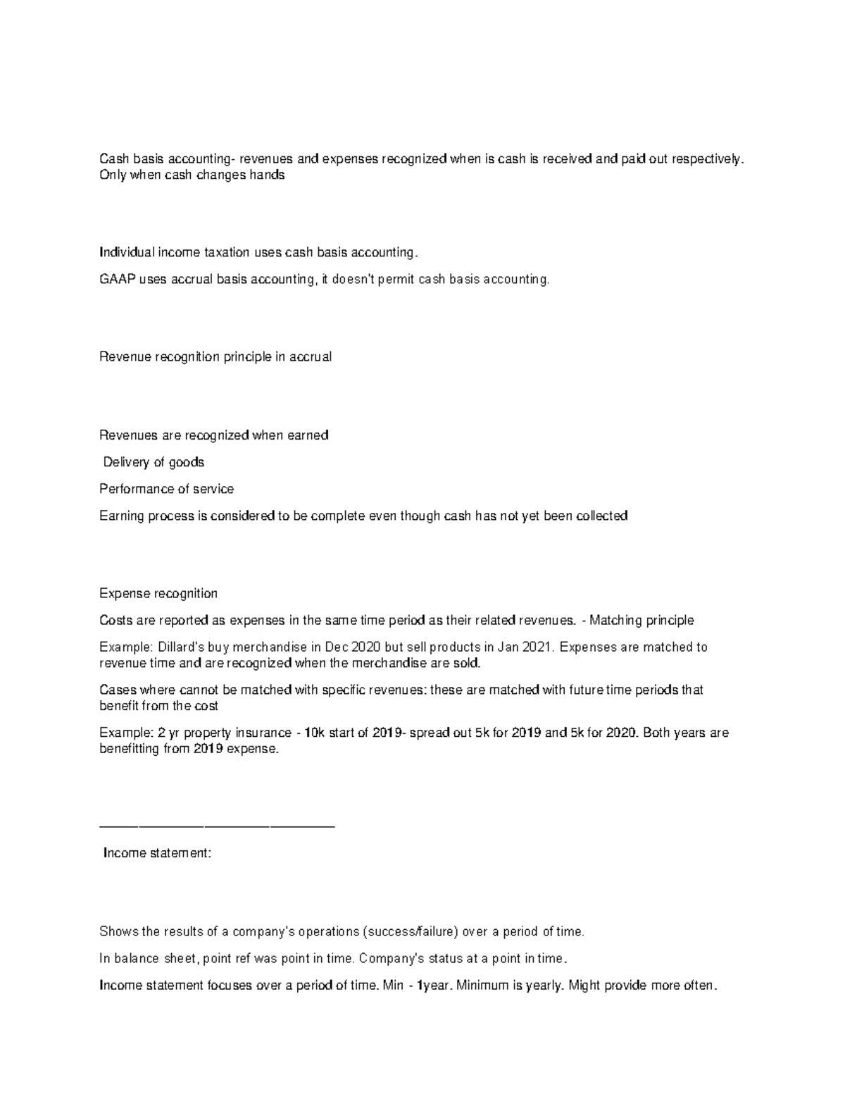 Financial accounting week 1 notes-part-4 - Cash basis accounting ...