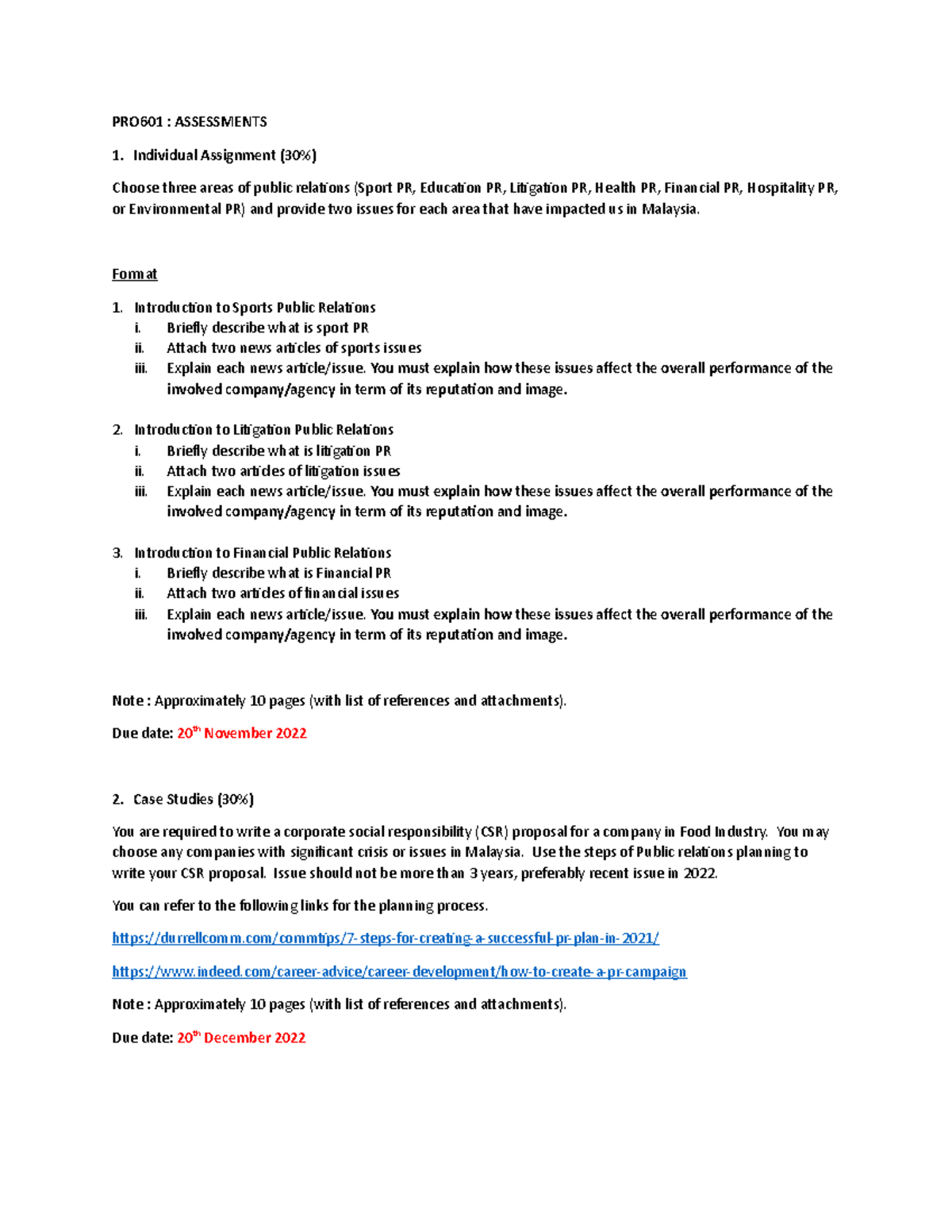 Assessments PRO601 2023 - PRO601 : ASSESSMENTS Individual Assignment ...