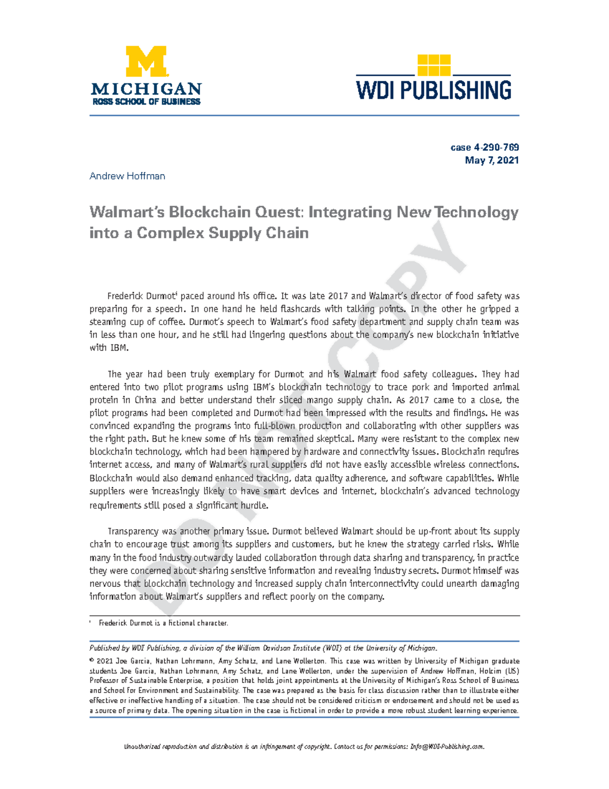 Walmarts Blockchain Quest Supply Chain Preview Copy Andrew Hoffman