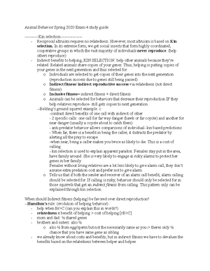 Animal Behavior all notes - ANIMAL BEHAVIOR Tuesday Jan 18th video of ...