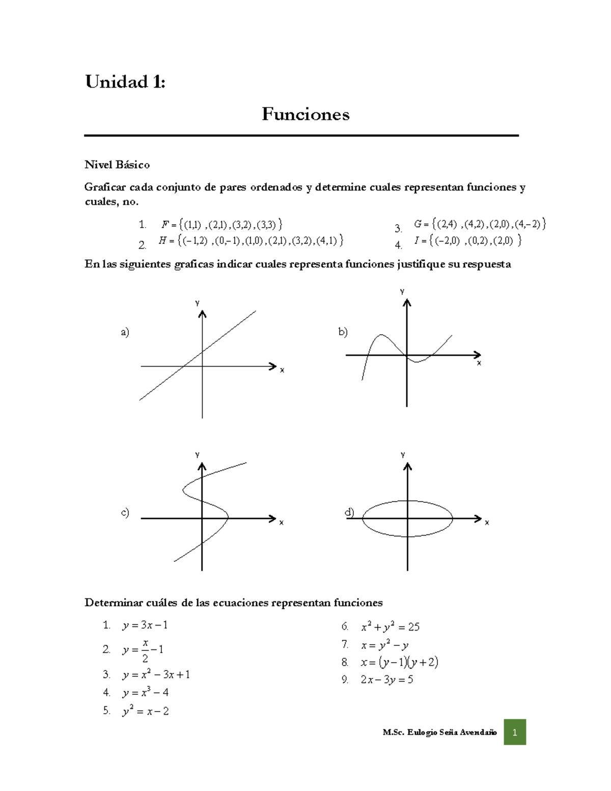 Práctico de funciones - Warning: TT: undefined function: 32 Unidad 1: Funciones Nivel Básico ...