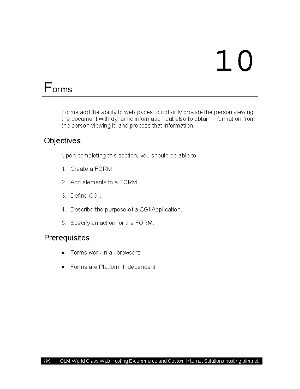 Lesson 7 - Forms - Summary notes - 86 OLM World Class Web Hosting E ...