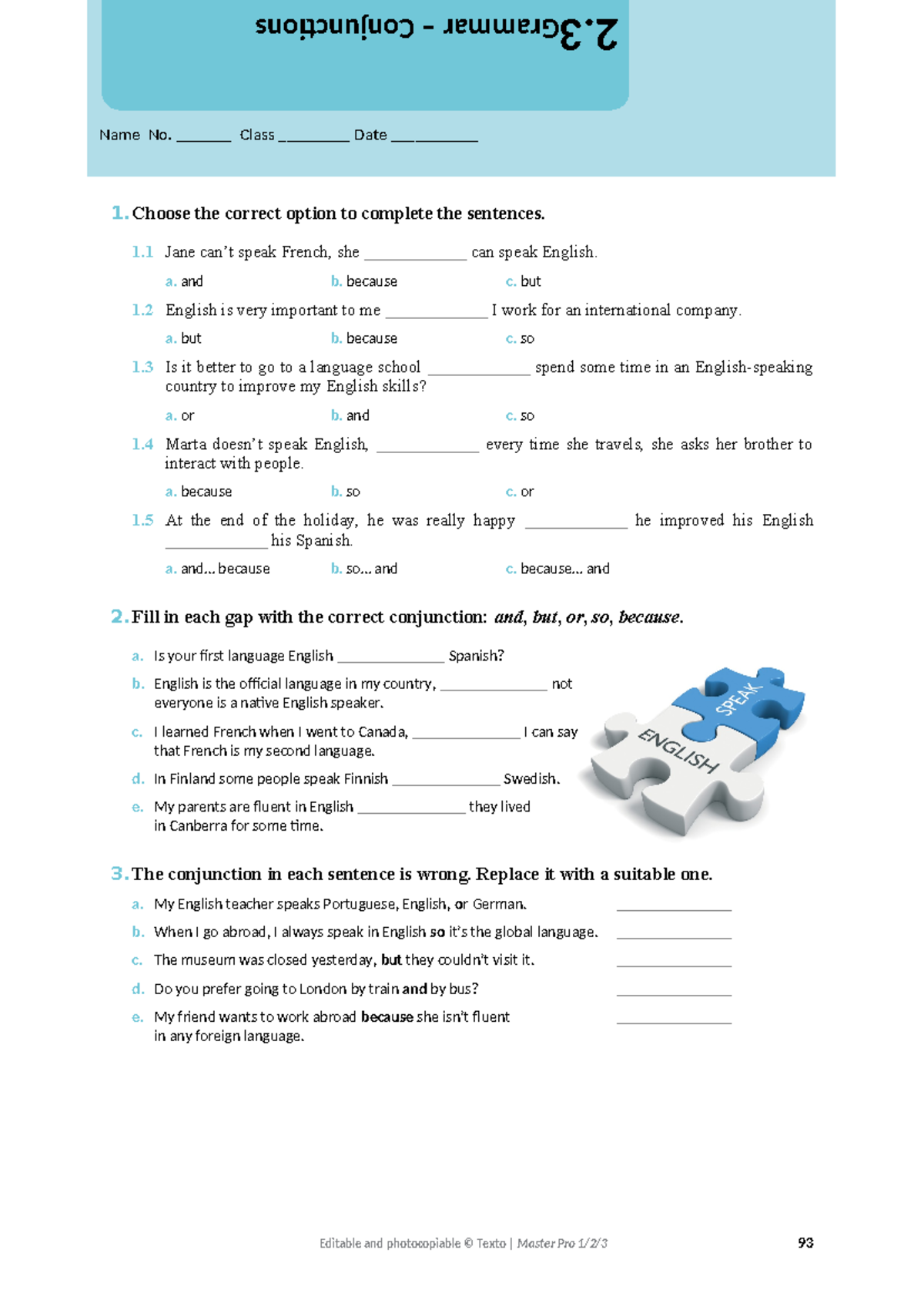 Standard Grammar 2 - Ficha de gramática - 1. Choose the correct option ...
