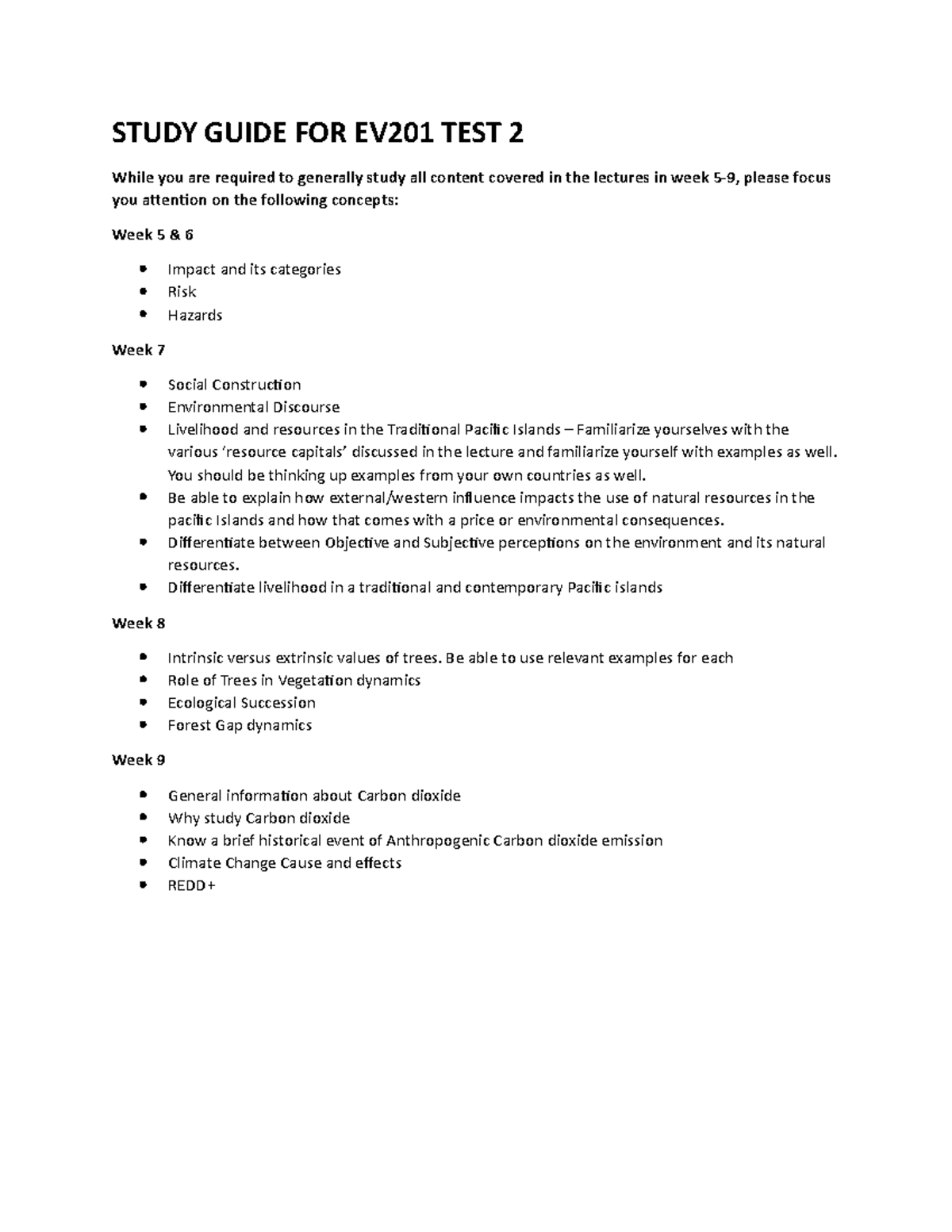 Study Guide FOR EV201 TEST 2 - STUDY GUIDE FOR EV201 TEST 2 While you ...