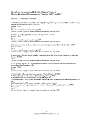 Chapter 12 - Operations Management, 12e (Heizer/Render/Munson) Chapter ...