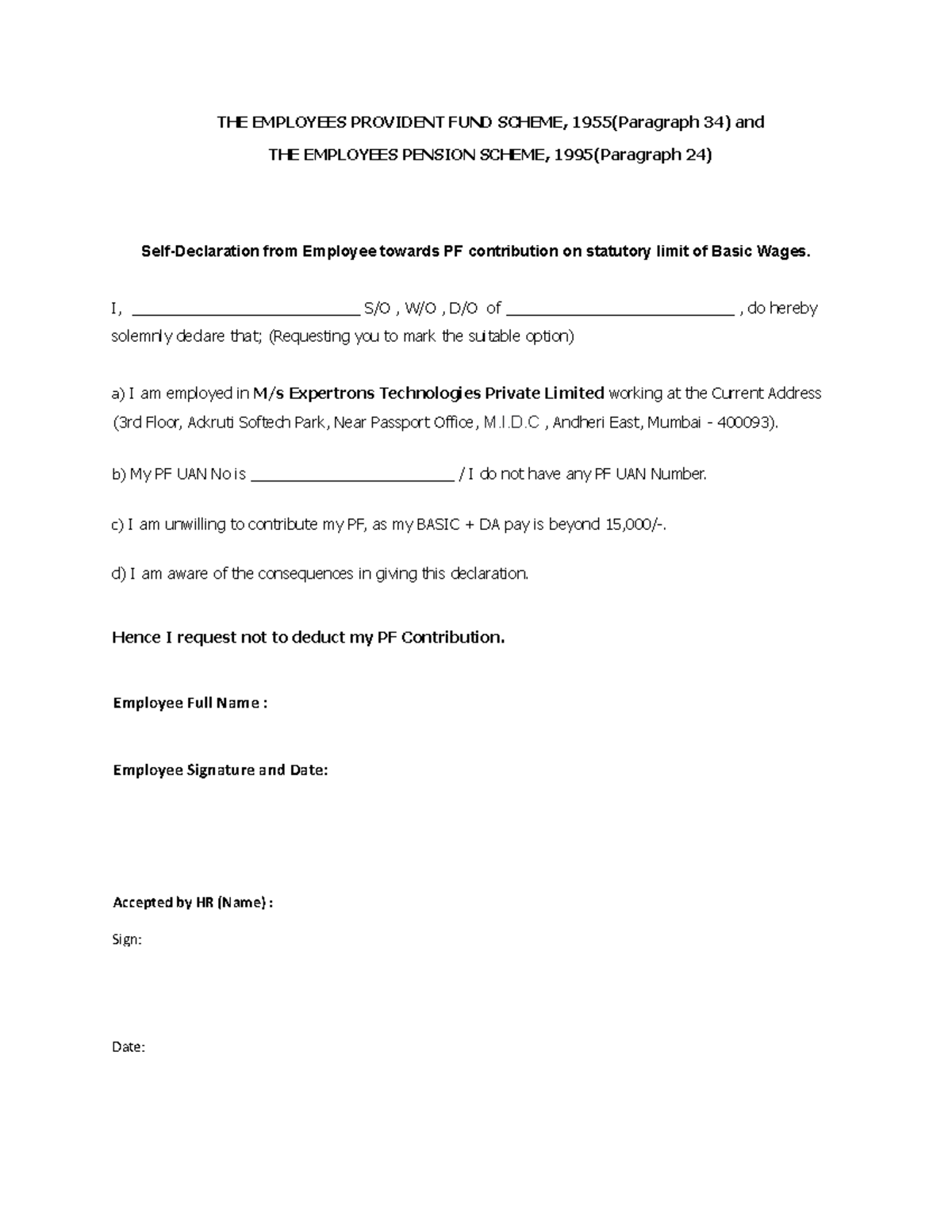 PF OPT OUT FY 22-23 - Google Docs - THE EMPLOYEES PROVIDENT FUND SCHEME ...