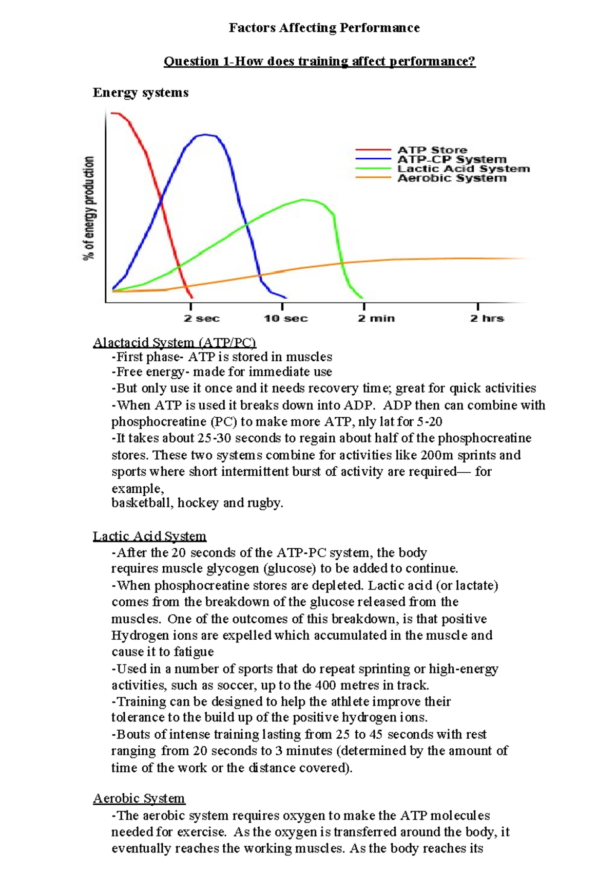 Factors Affecting Performance - Factors Affecting Performance Question ...