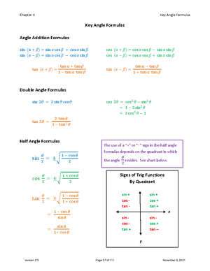 Trigonometry Math - 學習資源 - Summary of Characteristics and Key Points ...