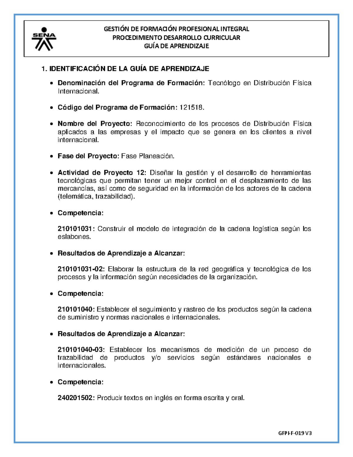 Guia de aprendizaje 12 - GESTI”N DE FORMACI”N PROFESIONAL INTEGRAL PROCEDIMIENTO DESARROLLO ...