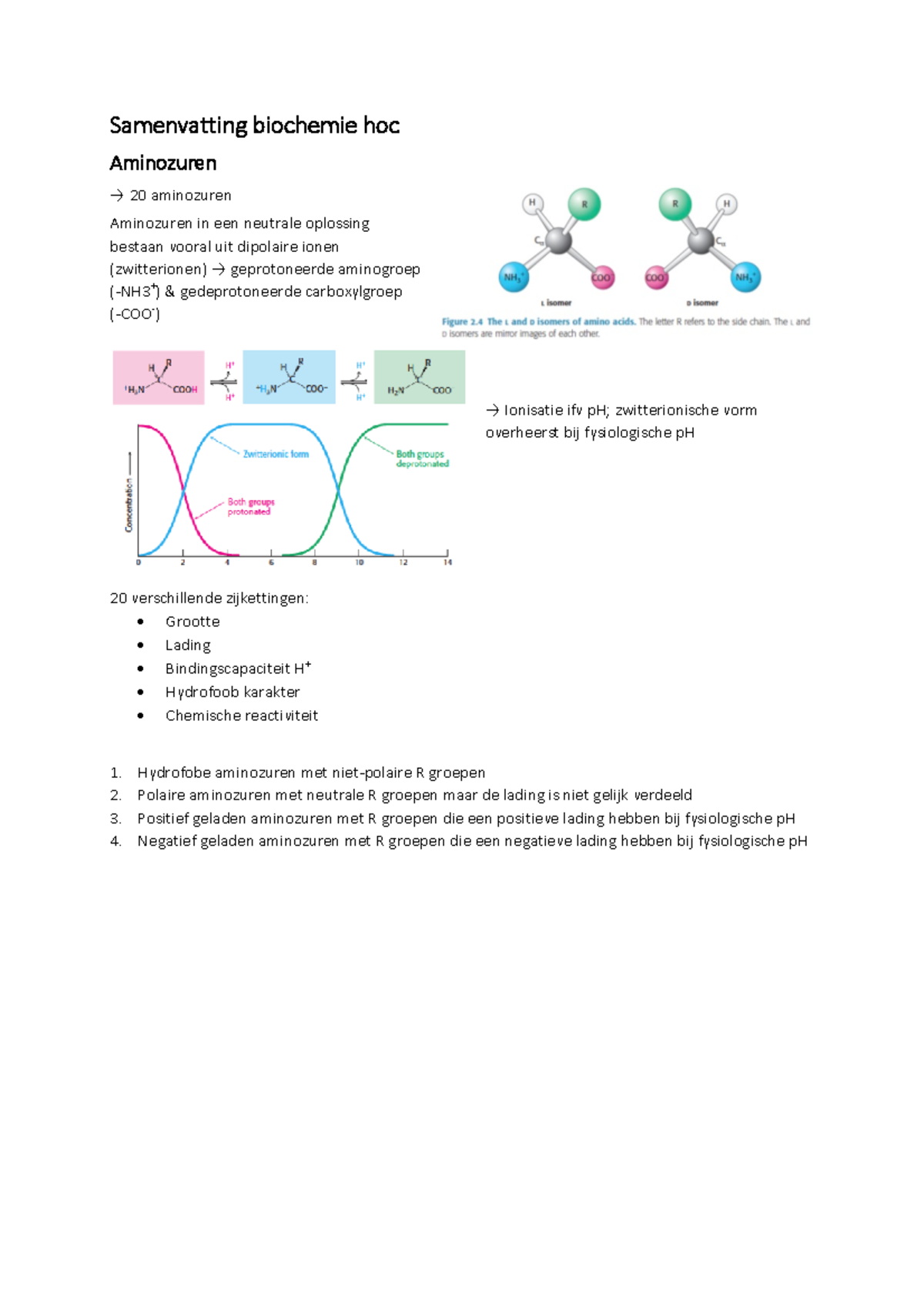 Samenvatting biochemie hoc - Warning: TT: undefined function: 32 Samenvatting biochemie hoc ...