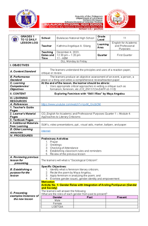 Lesson PLAN - Factors THAT Affect Climate - School BULALACAO NHS Grade ...