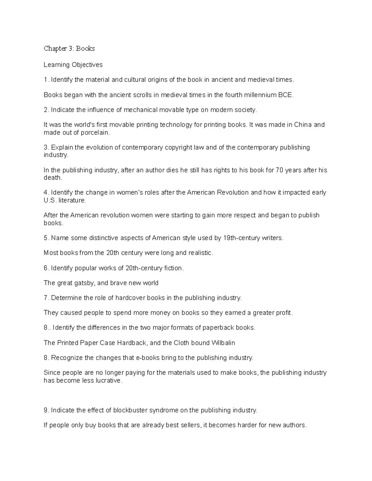 Chapter 3 Books - Chapter 3: Books Learning Objectives Identify the ...