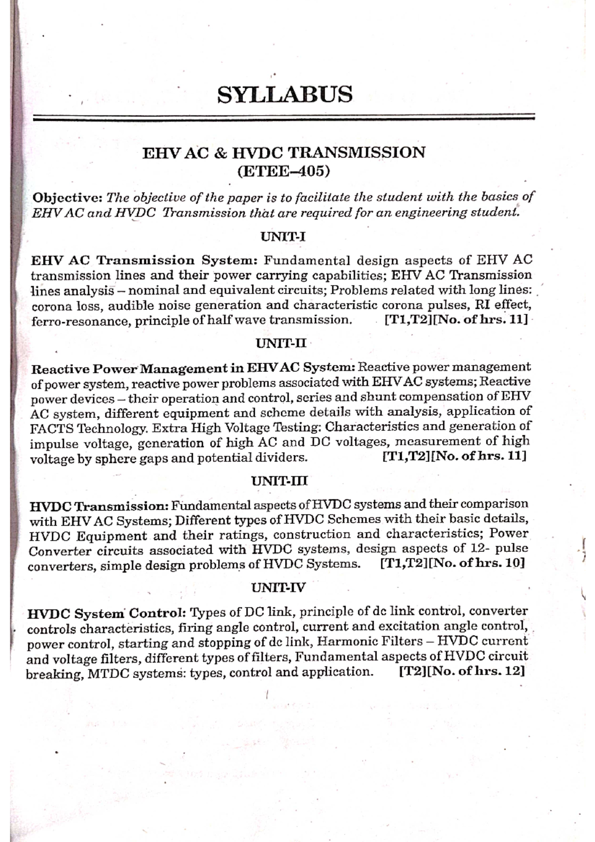 Aakash(EHV AC & HVDC) EEE, 7th sem - btech - Studocu