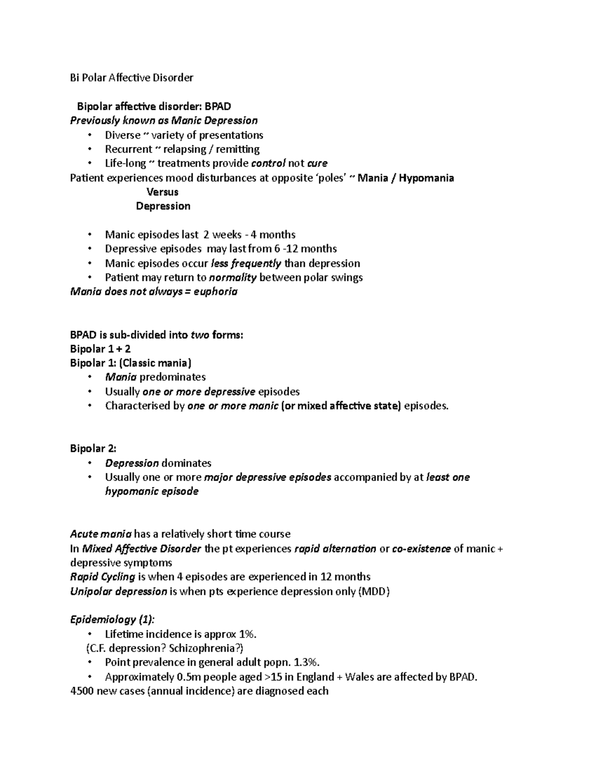 Bipolardisorder - Bi Polar Affective Disorder Bipolar affective ...