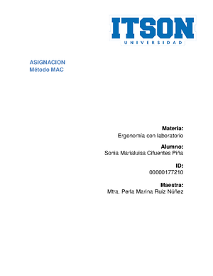 JSI - ERGONOMIA JSI - Práctica 9. Método JSI (JOB STRAIN INDEX ...