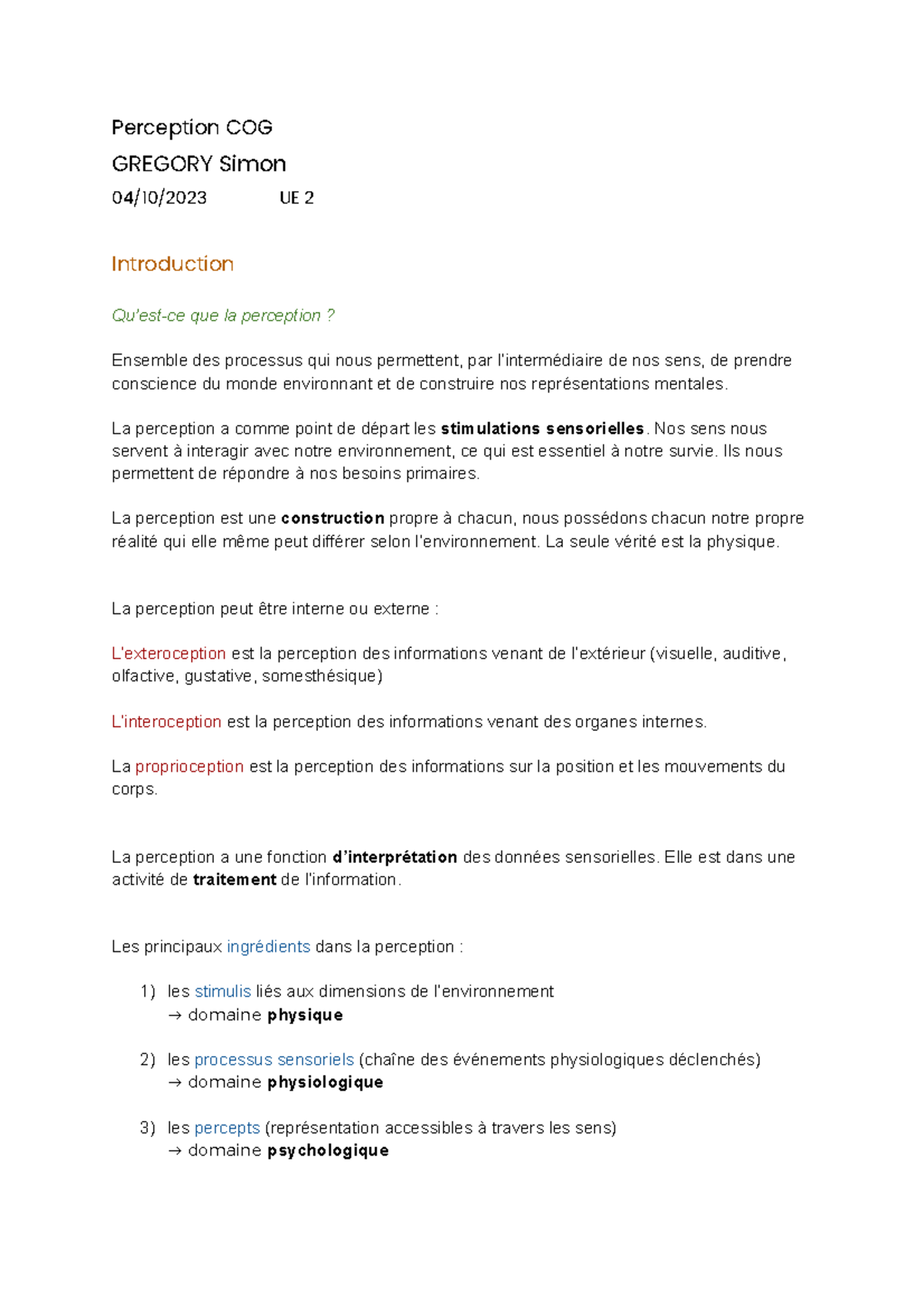 Perception COG - Gregory Simon - Perception COG GREGORY Simon 04/10 ...