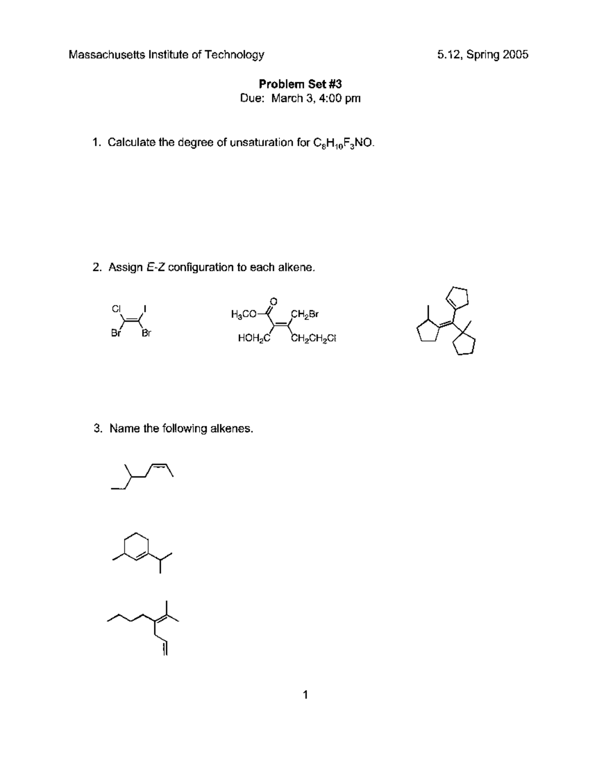 Practice set 3 exam 1 - CHEM 2261 - Studocu