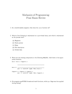 Professor exam 2 mops guide - CSCI 243 - Studocu