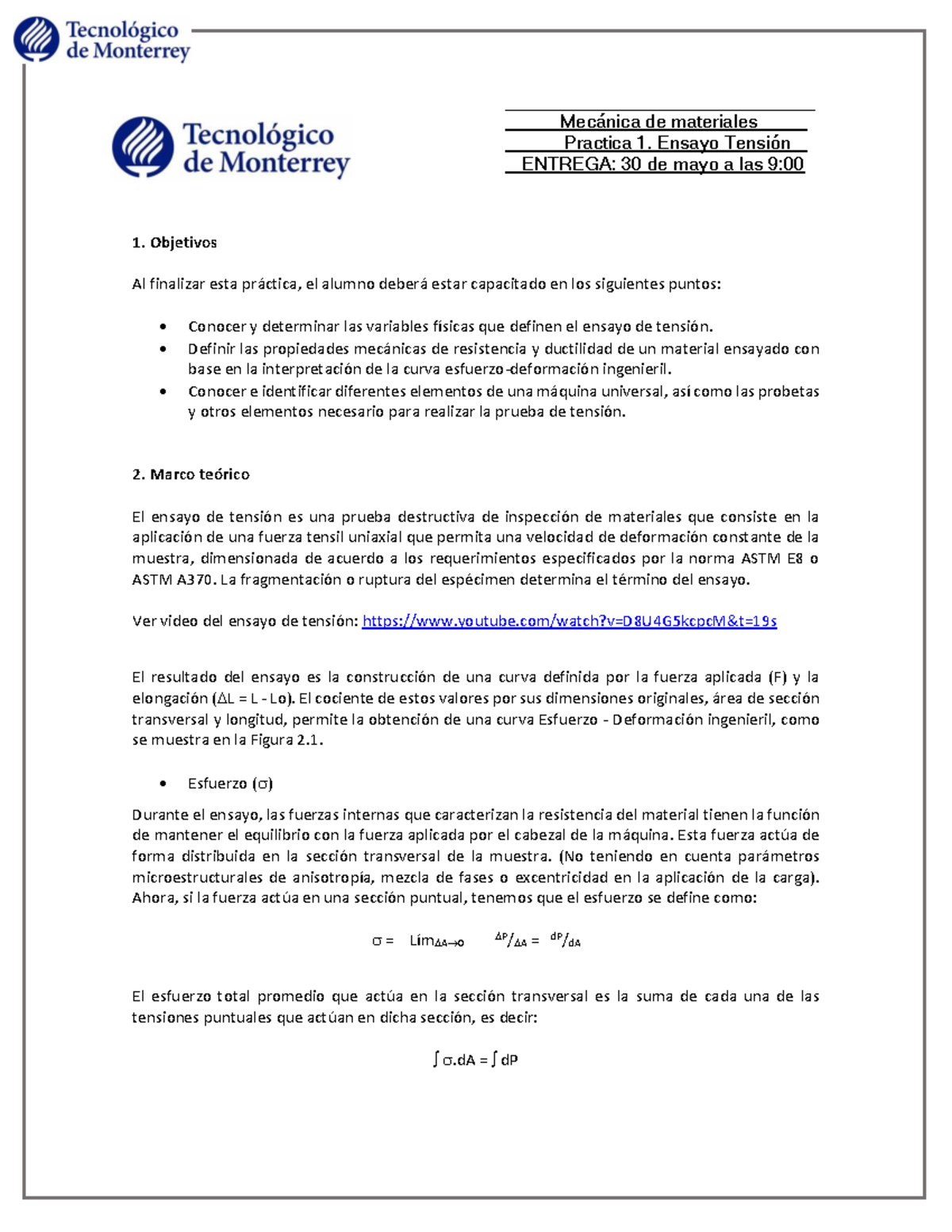 Practica Entregable Ensayo Tension - Warning: TT: undefined function: 32 Warning: TT: undefined ...