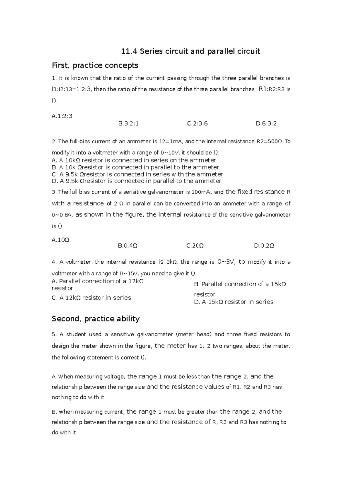 Week 11 Series circuit and parallel circuit - 11 Series circuit and ...
