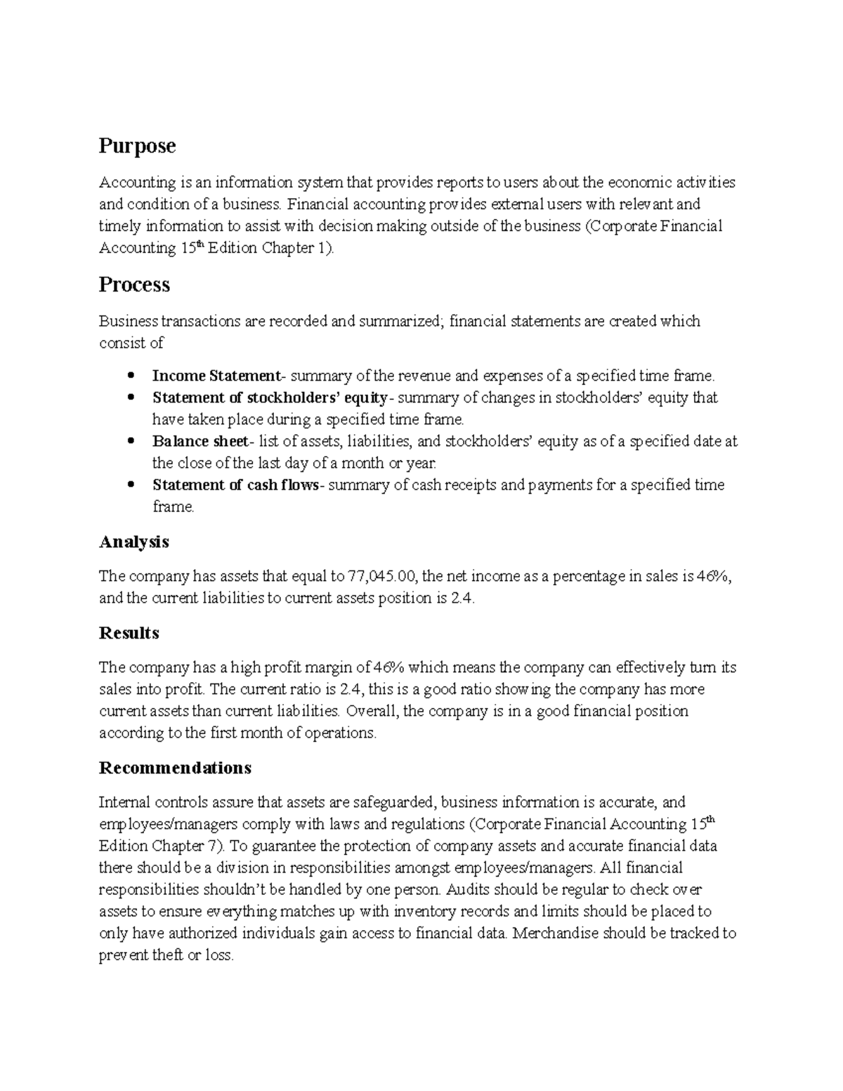 Week 7 project - Purpose Accounting is an information system that ...