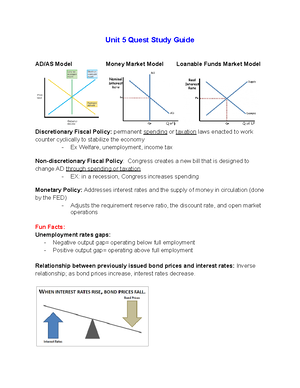 Unit 4 Study Guide - Monetary Policy Study Guide Key Concepts 1. What ...