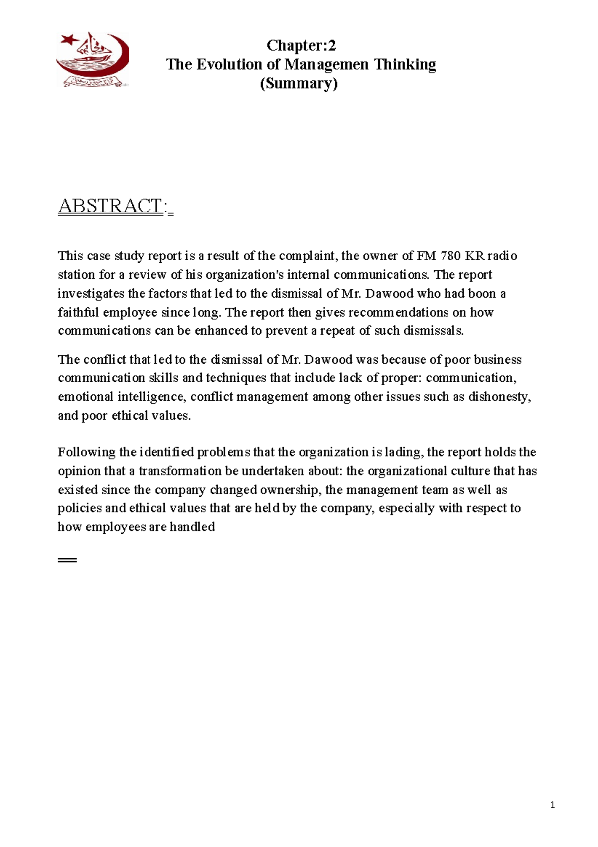 Basic Communication Abstract for moe - Chapter: The Evolution of ...