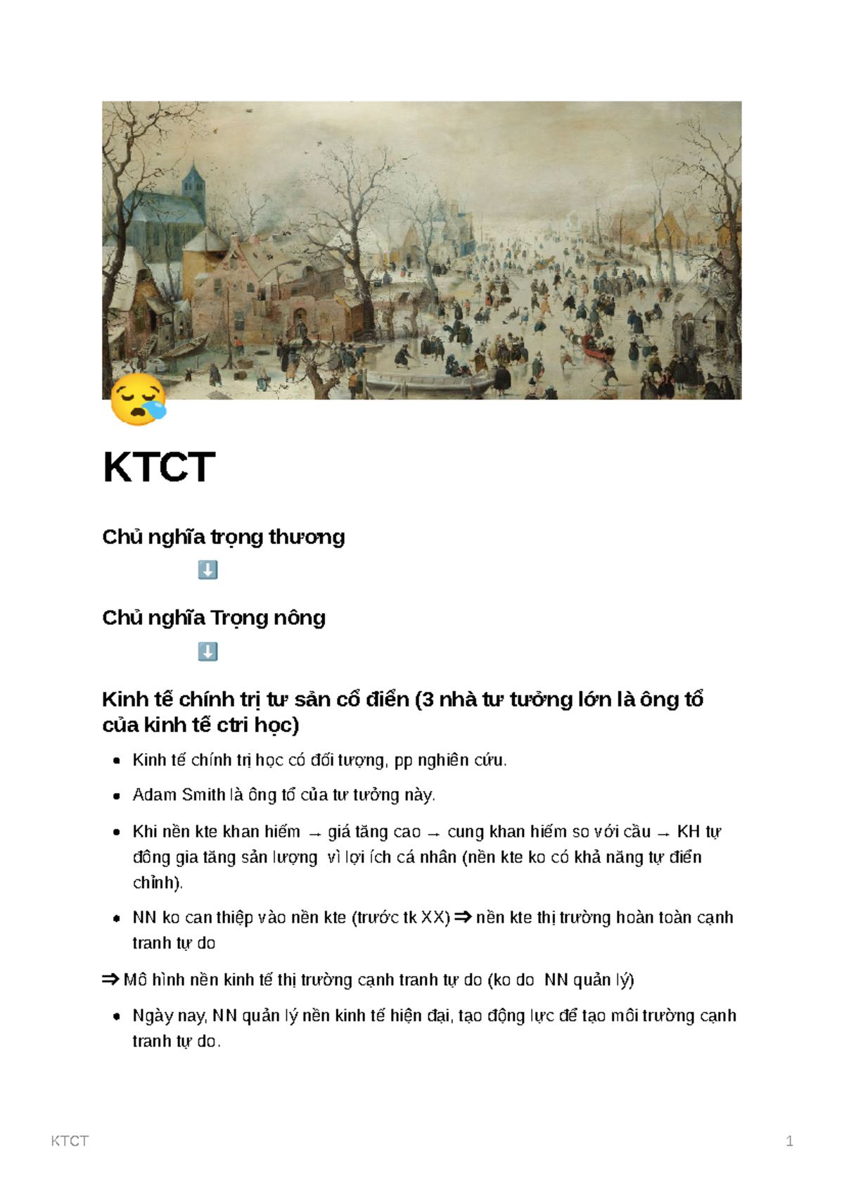 Ktct - course book - KTCT Chủ nghĩa trọng thương ⬇ Chủ nghĩa Trọng nông ...