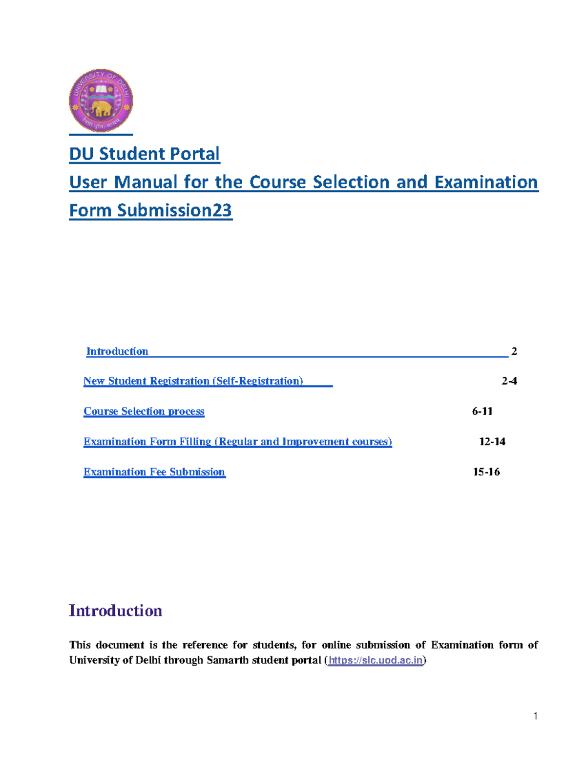 1637217677 DU Student Portal for Examination - DU Student Portal User ...