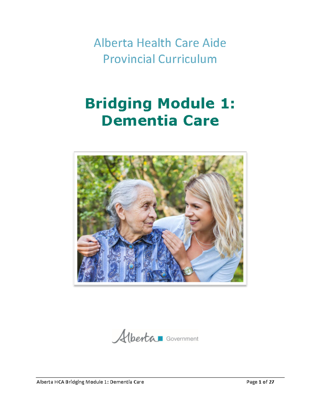 Mod1-dementia - This is a course regarding dementia - Alberta Health ...