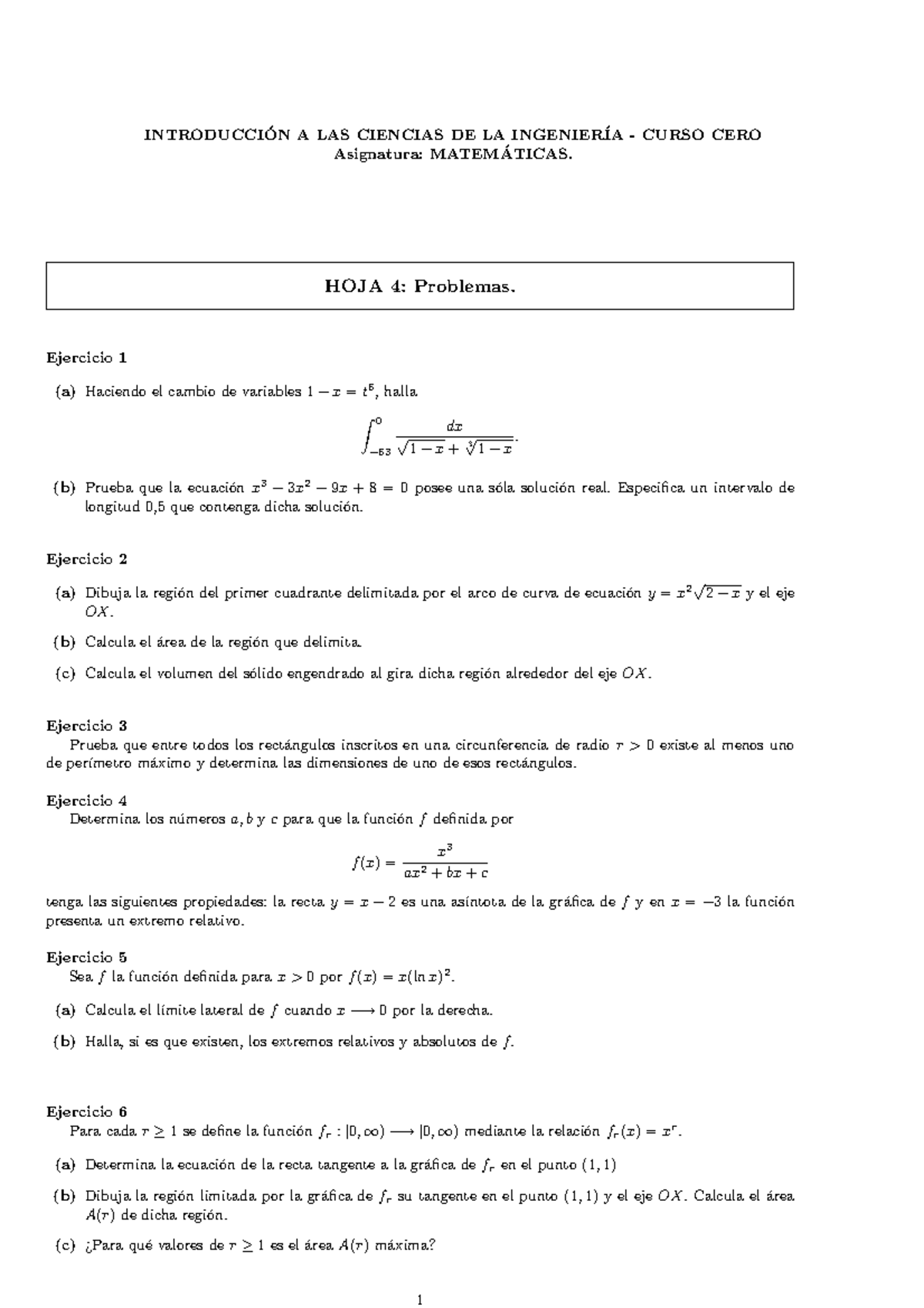 Hoja42012-13 - apuntes fisi - INTRODUCCI ́ON A LAS CIENCIAS DE LA ...
