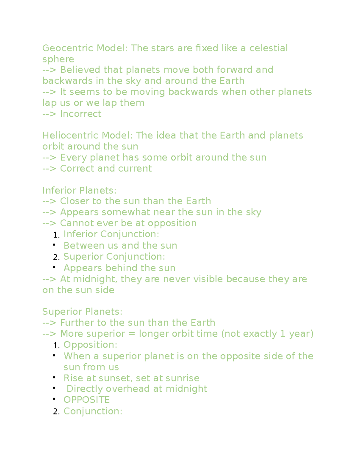 Ch 3 with Turley - Geocentric Model: The stars are fixed like a ...