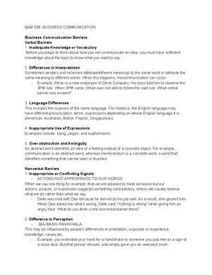 BAM 006 - Business Communication Essays AND Examples - BAM 006 ...