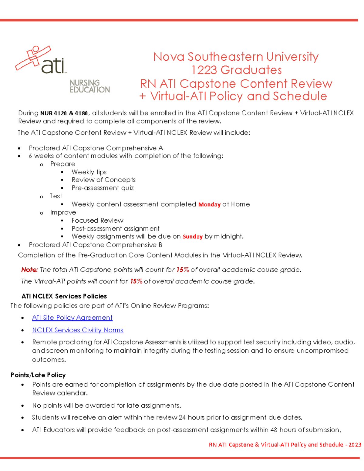Nova Southeastern U 1223 ATI Capstone-1.VATI - Nova Southeastern ...